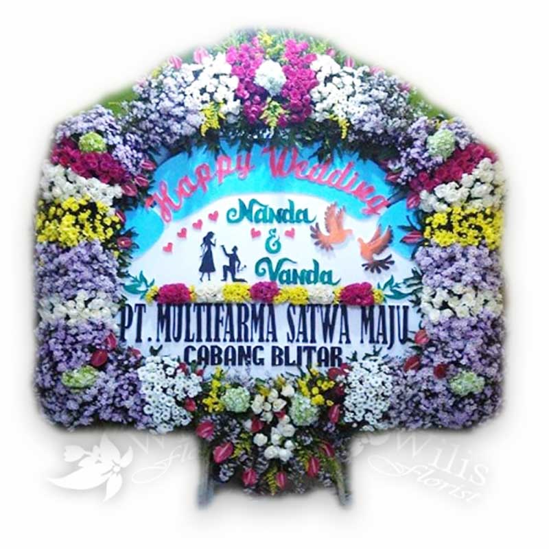 Bunga Papan Pernikahan BPPF02 | Wilis Florist Malang