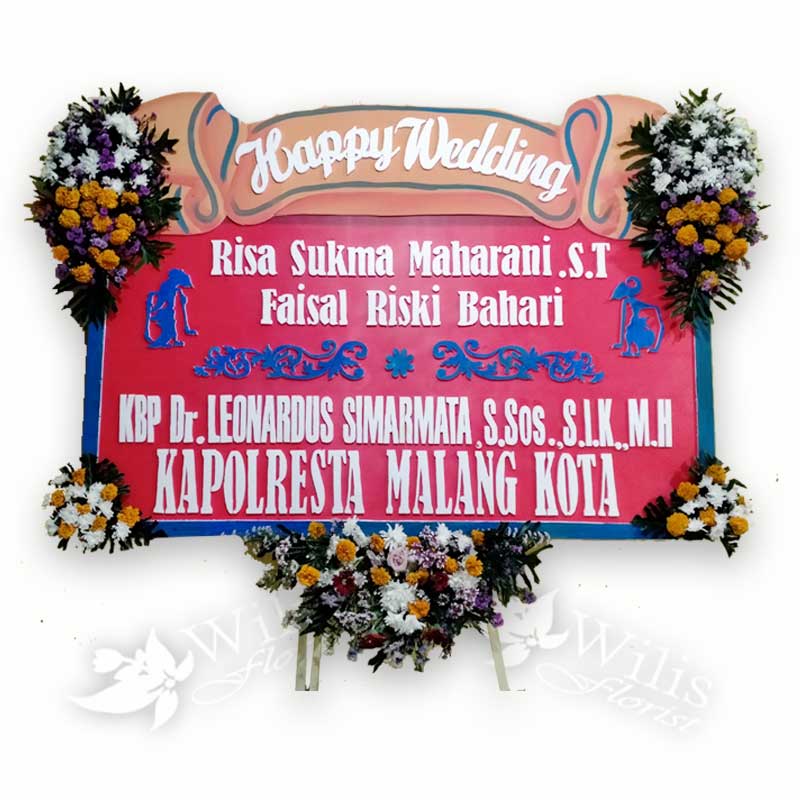 Bunga Papan Pernikahan BPPF03 | Wilis Florist Malang